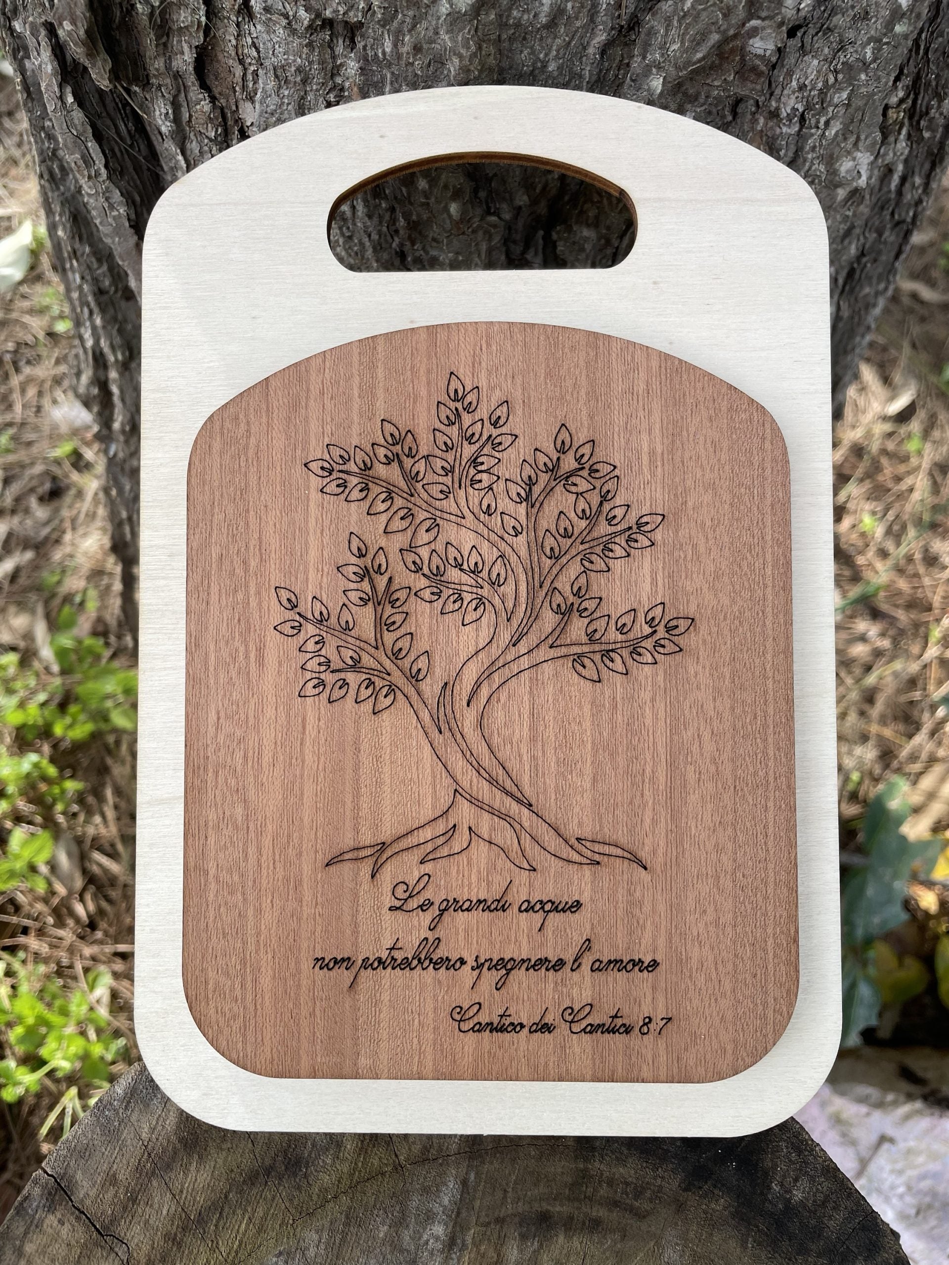 Bomboniera Tagliere Ulivo tema Natura – Idea's Cottage di Brunetti Marco